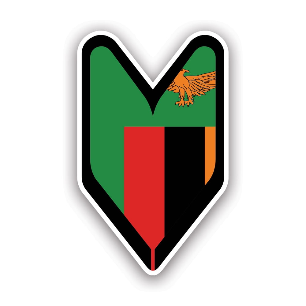 Zambian Driver Badge Sticker Decal - Self Adhesive Vinyl - Weatherproof ...