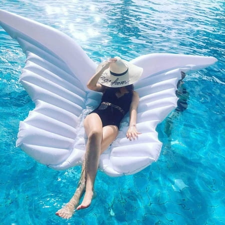 Inflatable Angel Wings Pool Float Raft Inflatable Raft Floatie Lounge ...