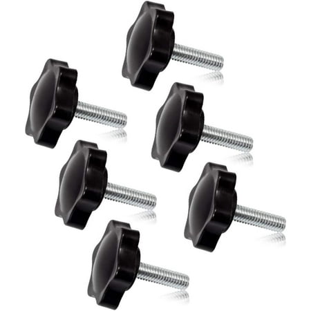 Set of 6 M6 x 20 Set Screw Buttons Plum Hex Shape Metric Thread ...