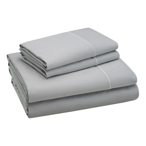 Hotel Style 4 Piece 600 Thread Count Gray Egyptian Cotton Bed Sheet Set ... Hotel Style 4 Piece 600 Thread Count Gray Egyptian Cotton Bed Sheet Set ...