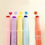 bestolf 6Pcs Cute Candy Color Stamp Highlighters Pen Creative Marking ...