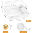 7 x 7 x 4 Inches White Paper Cake Boxes with Clear Lids, 20 Pack Square ...