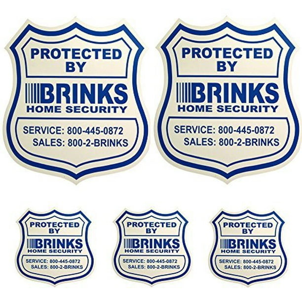 2 Home Security Yard Signs w/ 3 Security stickers for doors and windows ...