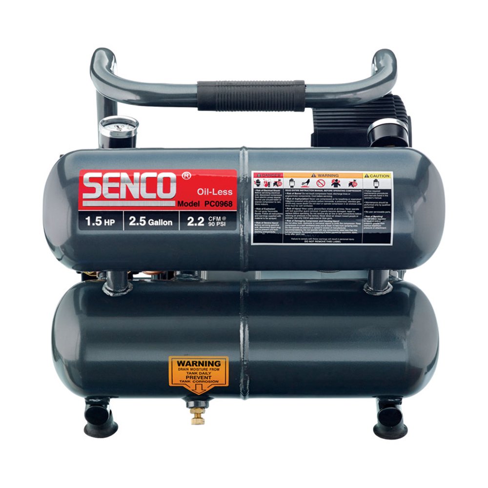 Senco 2.5 Gallon, 1.5HP, 135 PSI Portable Air Compressor - Walmart.com ...