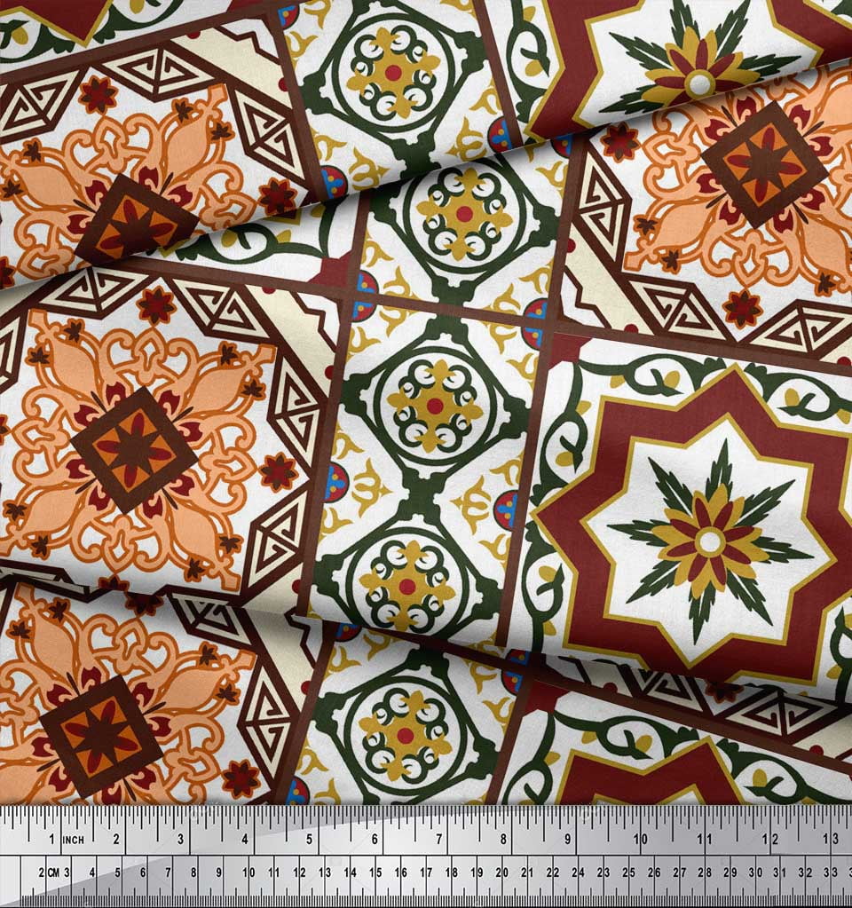 Soimoi Cotton Voile Fabric Floral & Mandala Patchwork Printed Craft ...