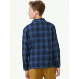 Free Assembly Boys Flannel Shirt Jacket, Sizes 4-18 - Walmart.com