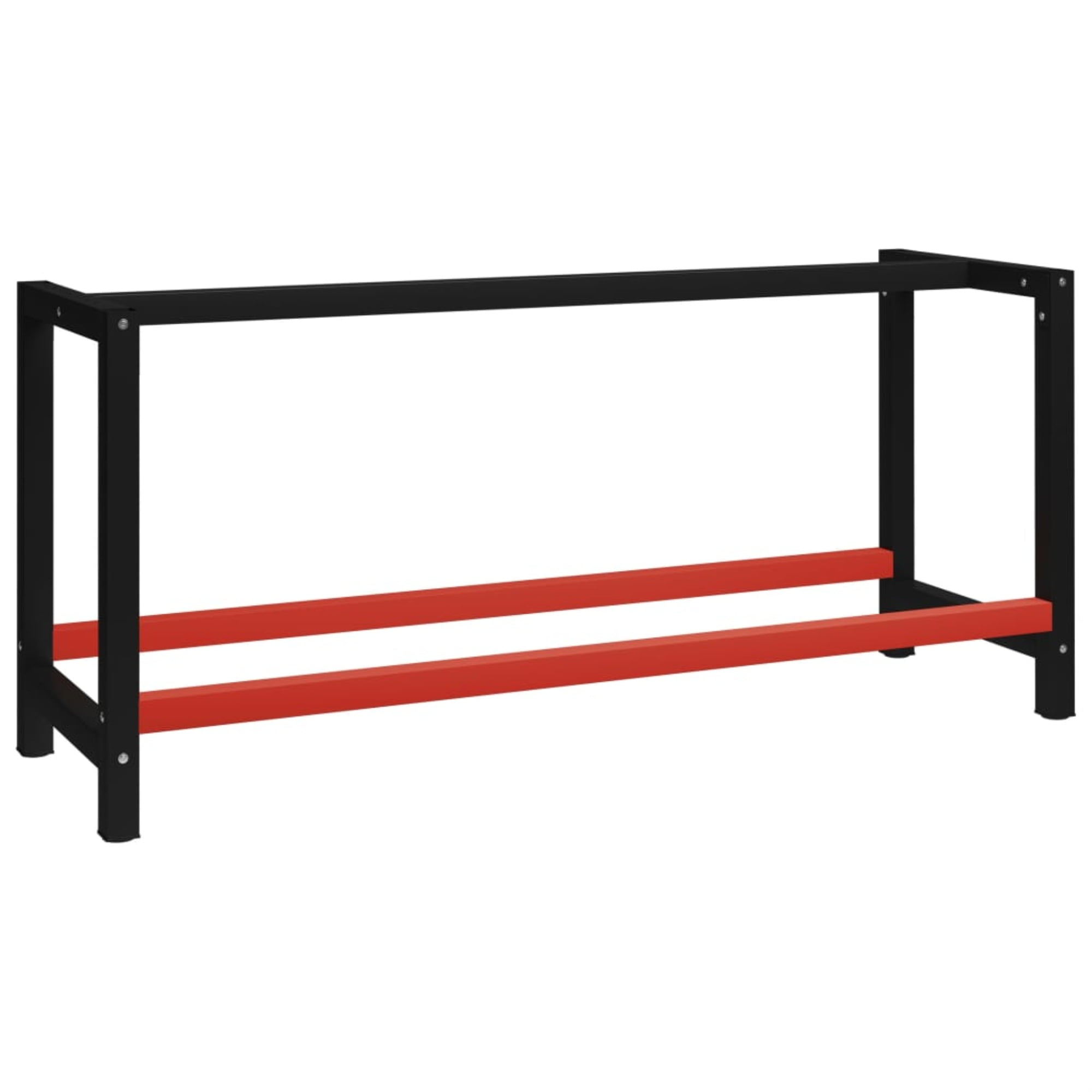 vidaXL Work Bench Frame Metal 68.9"x22.4"x31.1" Black and Red - Walmart.com
