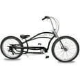Micargi Seattle SS Cruiser Bicycle, 7 Speed, Black with White Plate ...