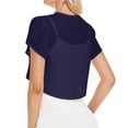 Bolero Shrugs For Womens Ruffle Short Sleeve Shrugs For Dress Chiffon