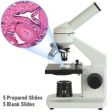 AmScope 40X-1000X Portable Student LED Microscope with Blank Slides and ...