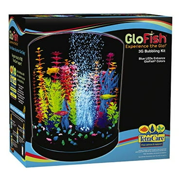 GloFish Blue LED Bubbler, Aquarium Lights With Air Stone For Fish Tanks ...