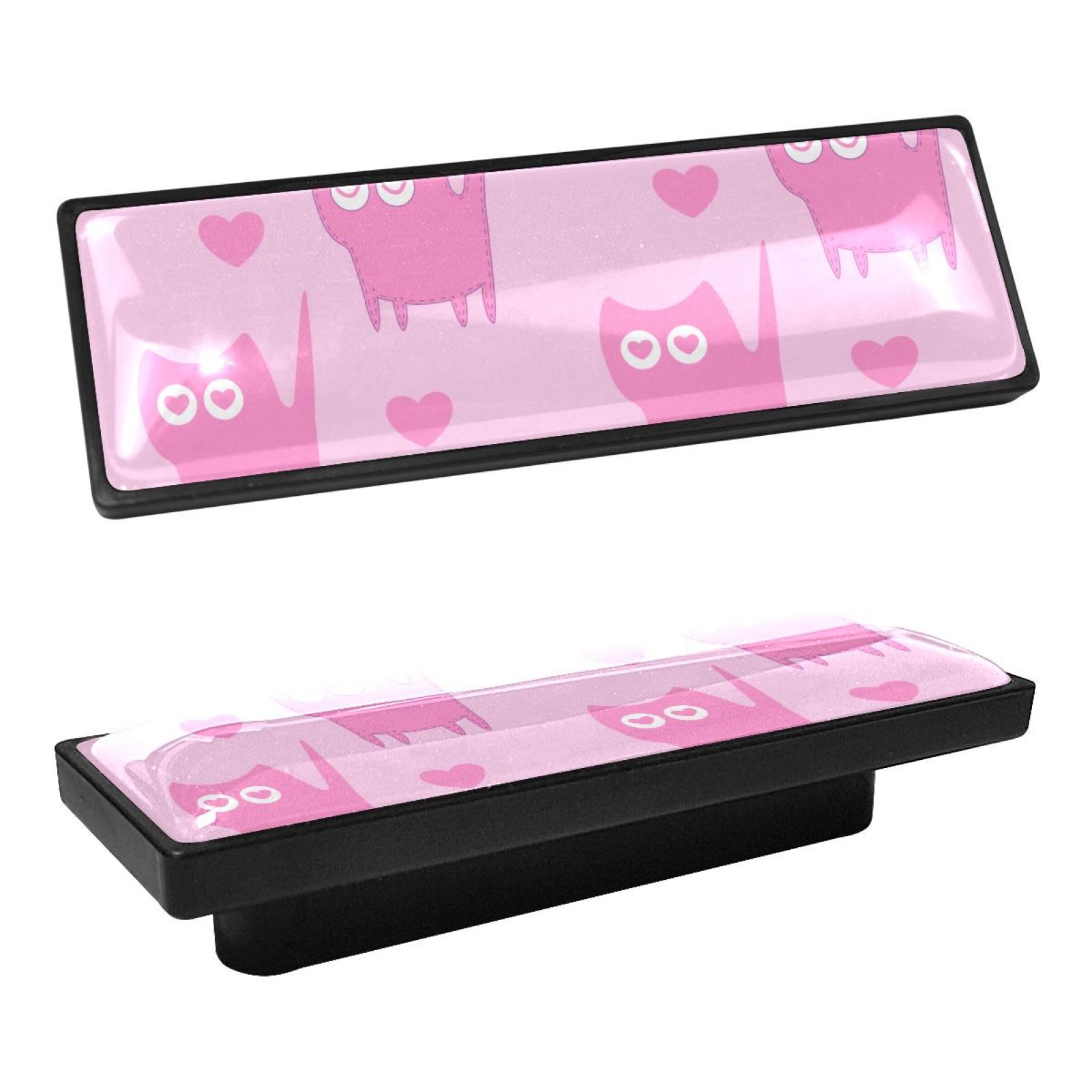 4 Pcs Rectangle Cabinet Handle Cupboard Knob Drawer Pulls Handle Pink ...