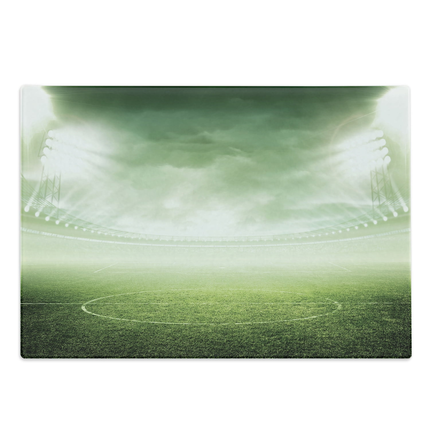 Soccer Cutting Board, Pattern of Stadium at Night View Football Arena ...