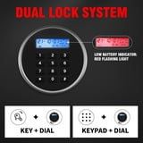 RETLLAS 1.65 Cu.ft. Fireproof Safe, Keys & Digital Ring Keypad Lock ...