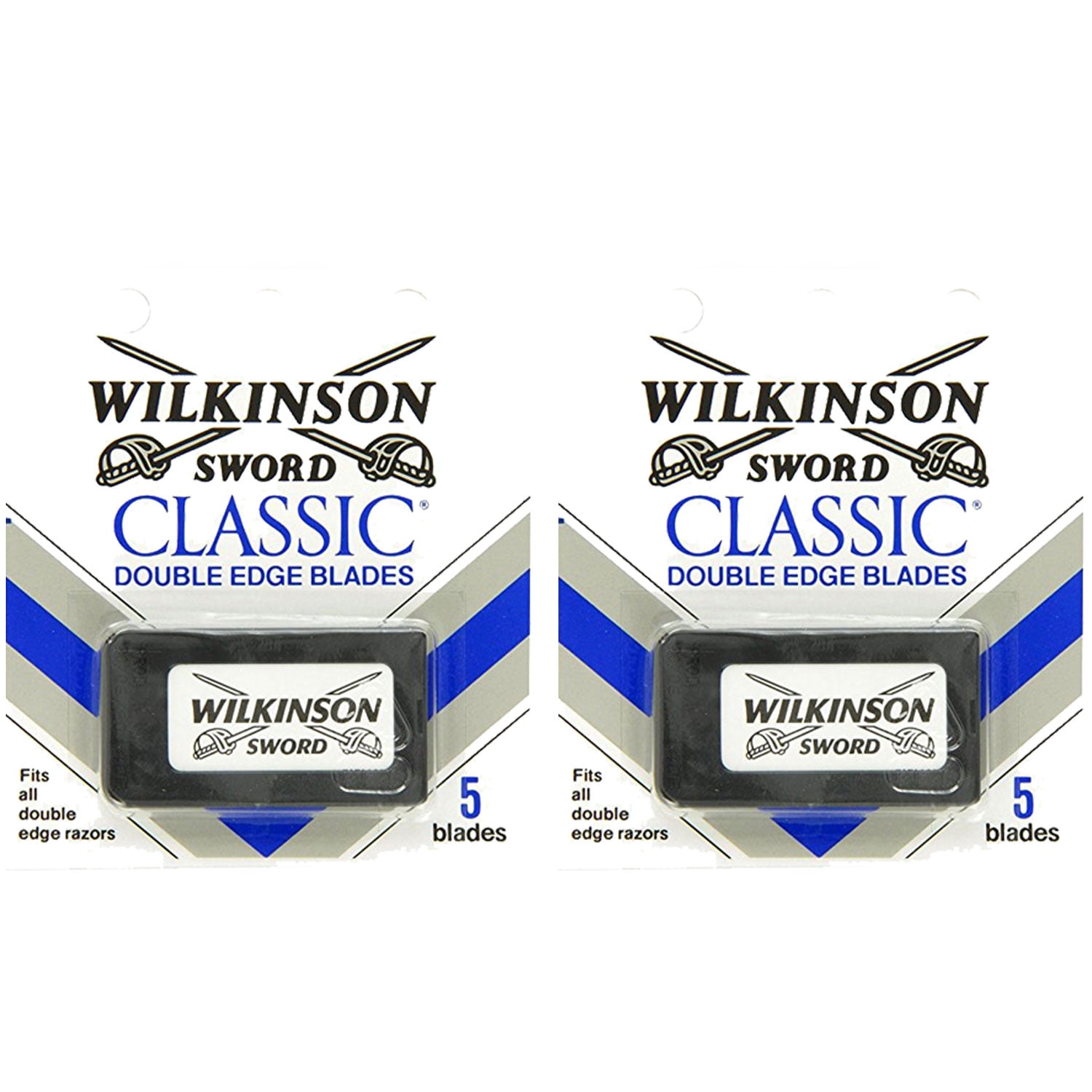 (2 Pack) Wilkinson Sword Classic 5 Double Edge Blades - Walmart.com