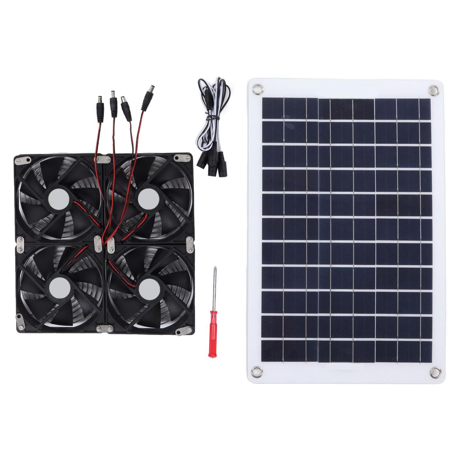 Solar Powered Fan | 14 Inch Solar Panel Exhaust Fan with 4 Fans | High ...