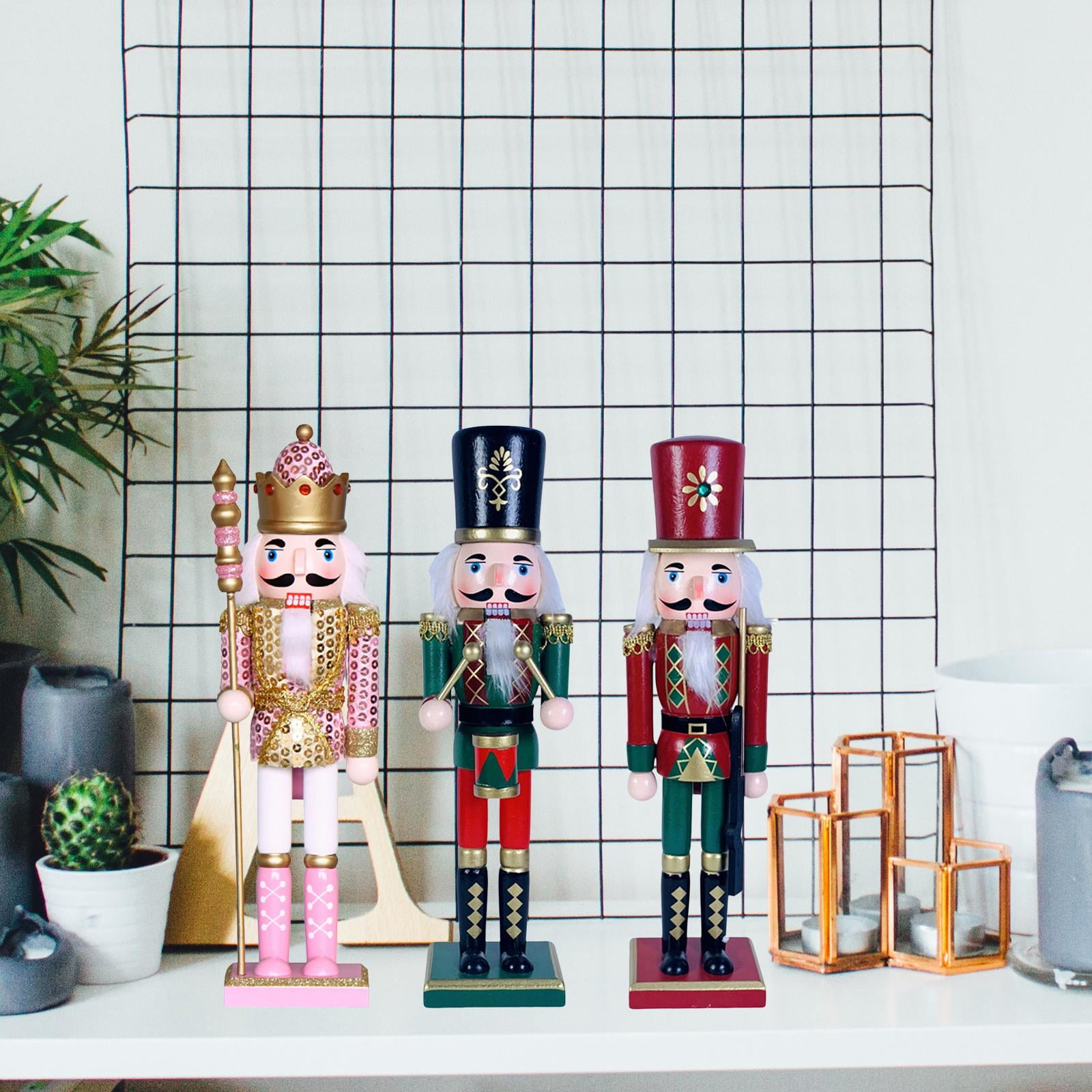 Wooden Puppet Statue Children Traditional for Holiday Home Shelves ...