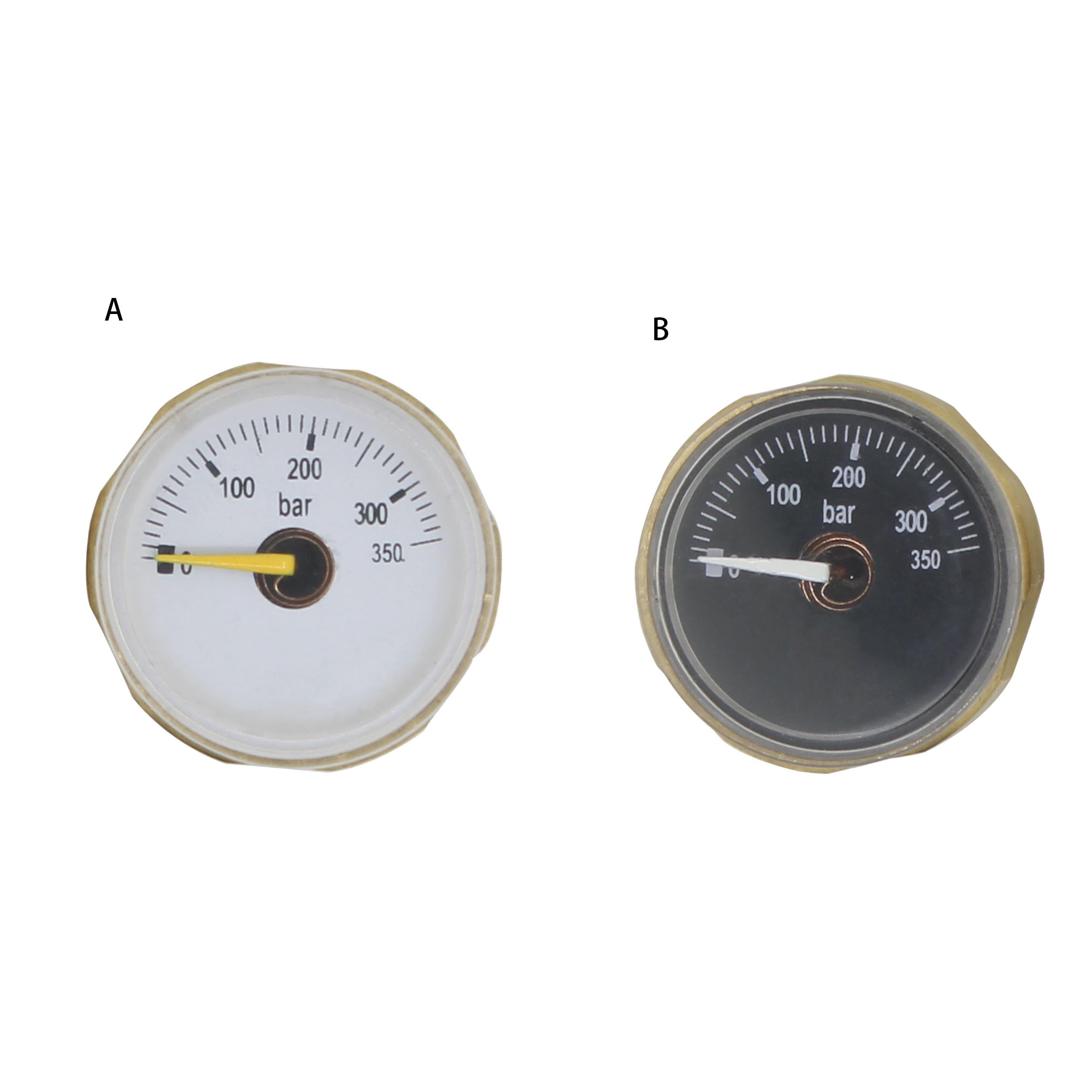 28mm Dial Precision Bourdon Tube Air Pressure Gauge Manometer 350Bar ...