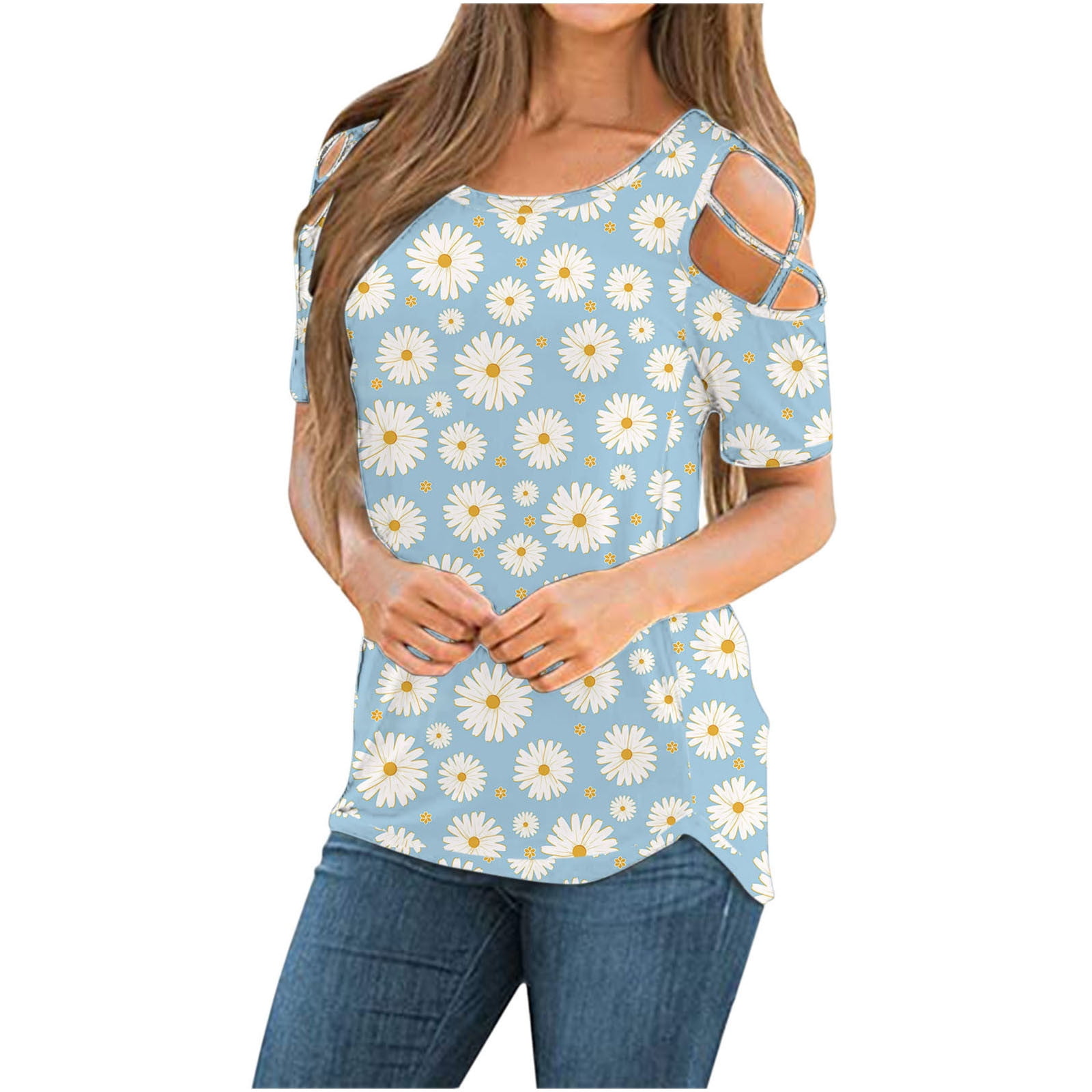 Komiseup Plus Size Tops For Women Dressy Ladies Cute Tunic Plus Size
