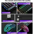 Wireless Rechargeable Gaming Keyboard and Mouse Combo Set with Colorful ...