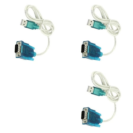 3pcs USB to RS232 Serial Port 9 Pin adapter cable USB to 9 pin adapter ...