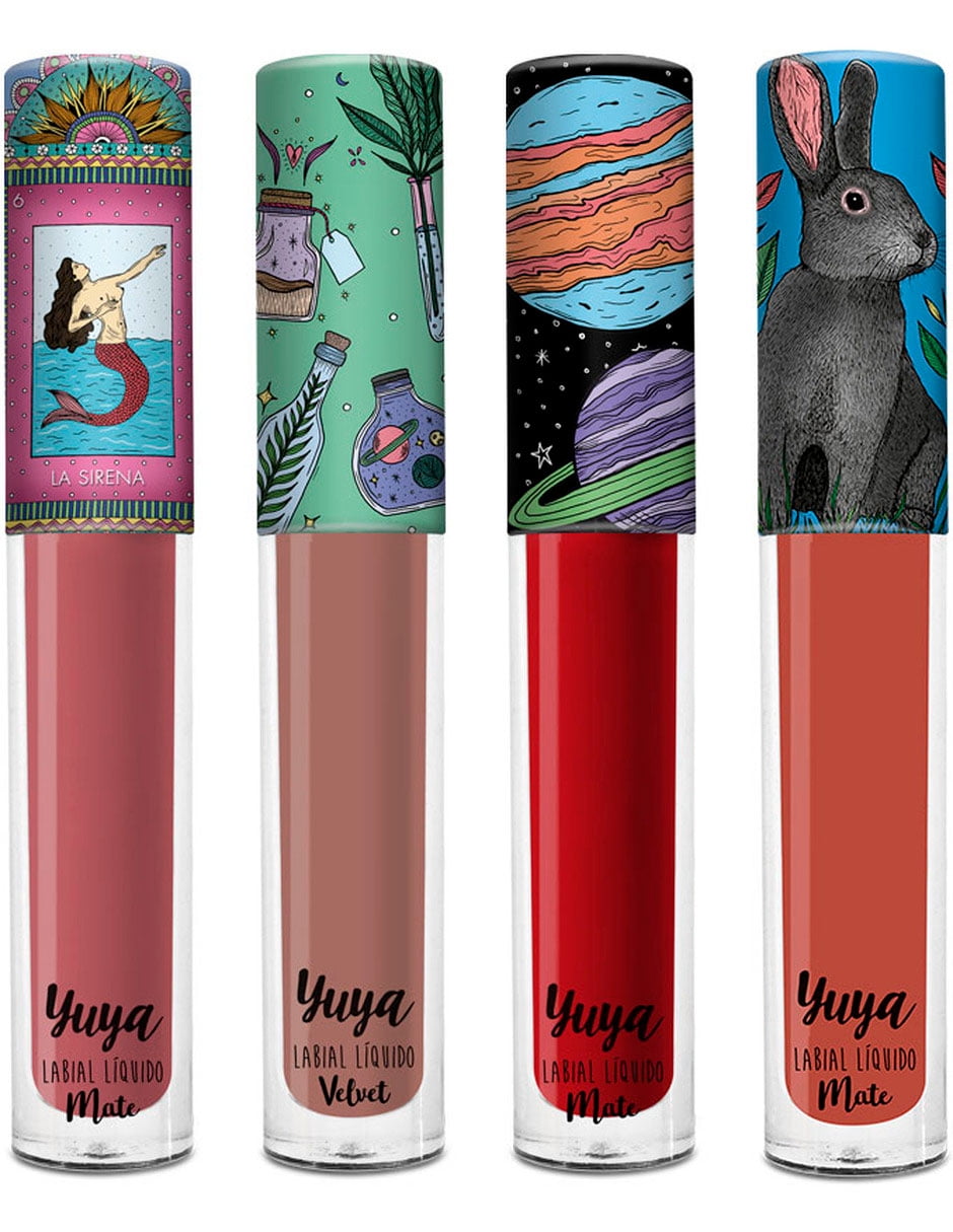 Yuya - Paquete 4 Labiales líquidos Mate (Sirena, Te quiero, Mi amor, Quédate) | Bodega Aurrera ...