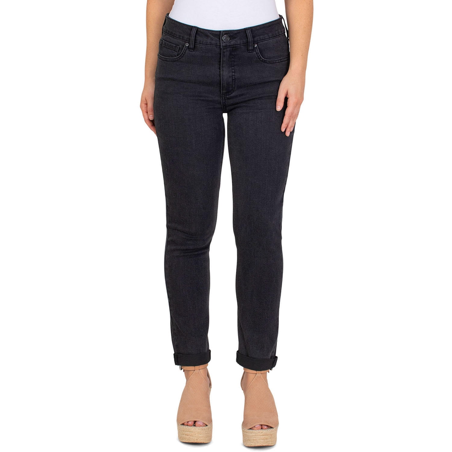 Seven7 Women's Weekend Slim Fit Jean (Black, 10) - Walmart.com