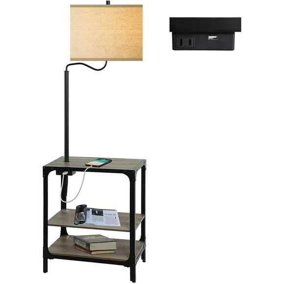 Side Table Lamp Combo