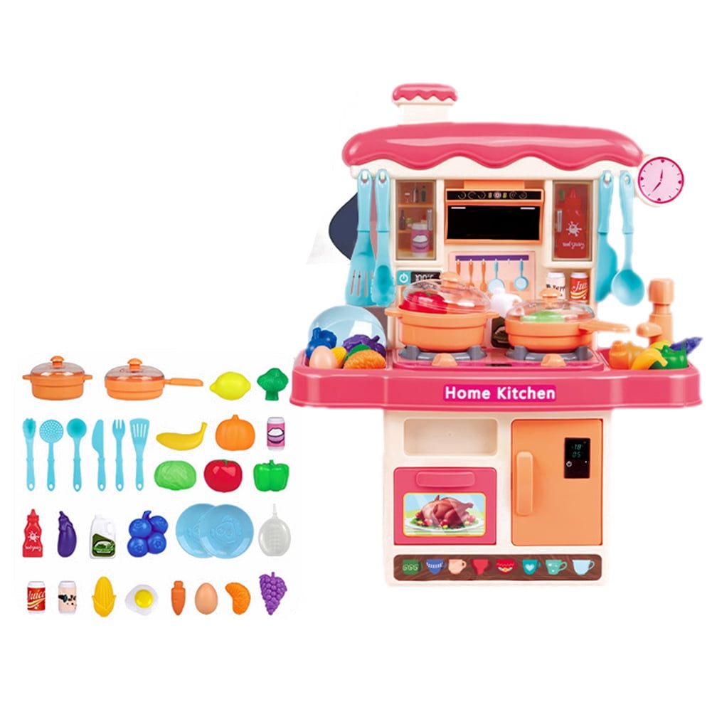 KYaiguo Kids Kitchen Play Set with Light&sound Toy for 1-6 Year ...