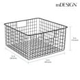 mDesign Metal Wire Food Organizer Basket with Built-In Handles - 2 Pack ...