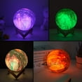 BRIGHTWORLD Moon Lamp Kids Night Light Galaxy Lamp 5.9 inch 16 Colors ...