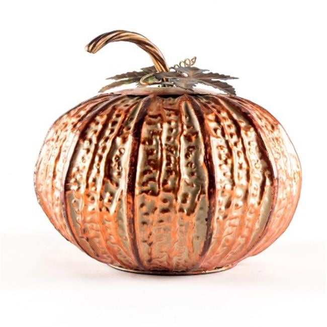 Glitzhome Medium Copper Pumpkin - Walmart.com