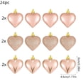 24pcs Gold Heart Hanging Decorations, Shimmering Valentine’s Day Party ...