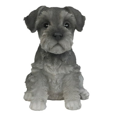 Realistic Miniature Schnauzer Puppy Statue 6.5"Tall Animal Dog ...
