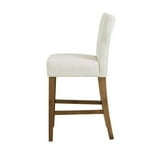 Madison Park Tufted Back Counter Stool - Cream - Walmart.com