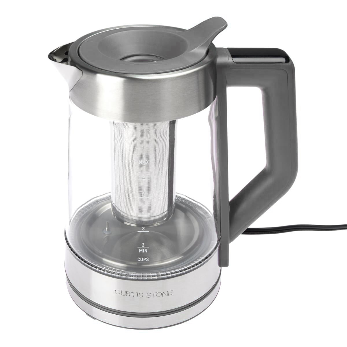 Restored Curtis Stone 1.7L Digital Kettle with Easy-Fill Lid and Tea ...