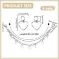 1set Alloy Multi-strand Curb Chains with Alloy Charm for DIY Shoes ...