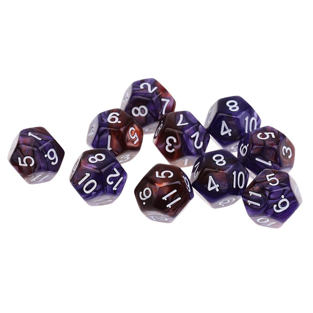 Dados Poliédricos D12 De 12 Caras De 10 Piezas Para Juegos De Mesa De ...