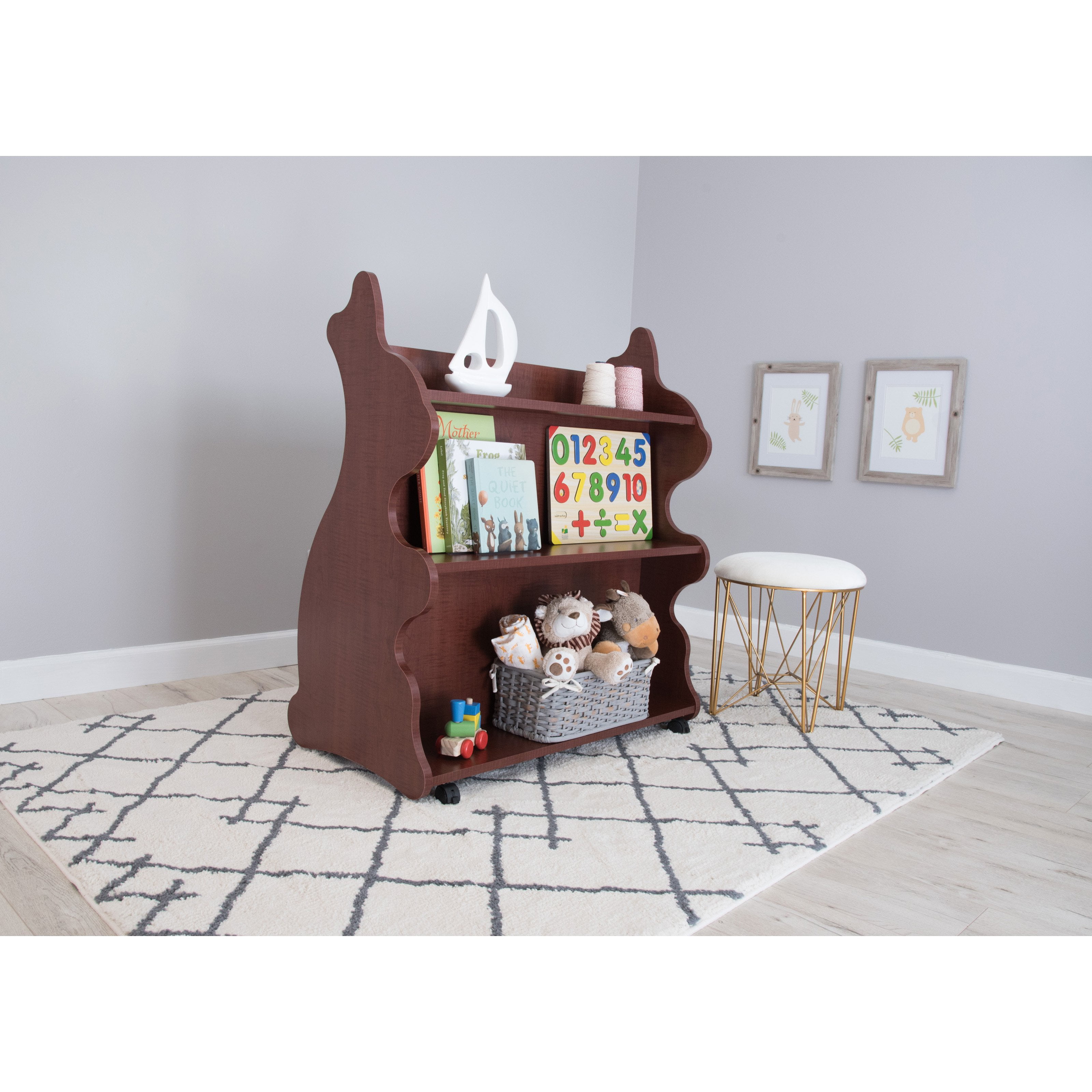 Ace Baby Furniture Rabbit Mobile Double-Sided Bookcase - Walmart.com