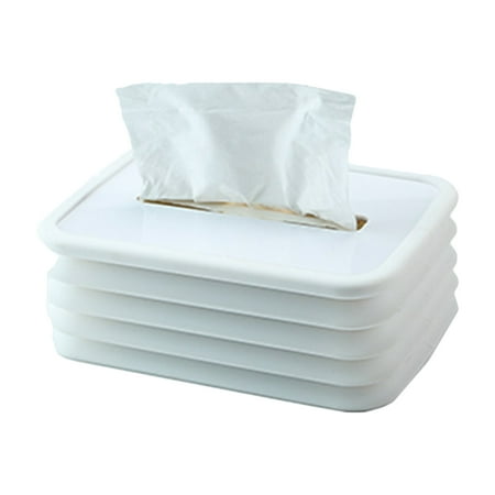 Amdohai Foldable Tissue Box Holder Paper Towel Dispenser Coreless ...