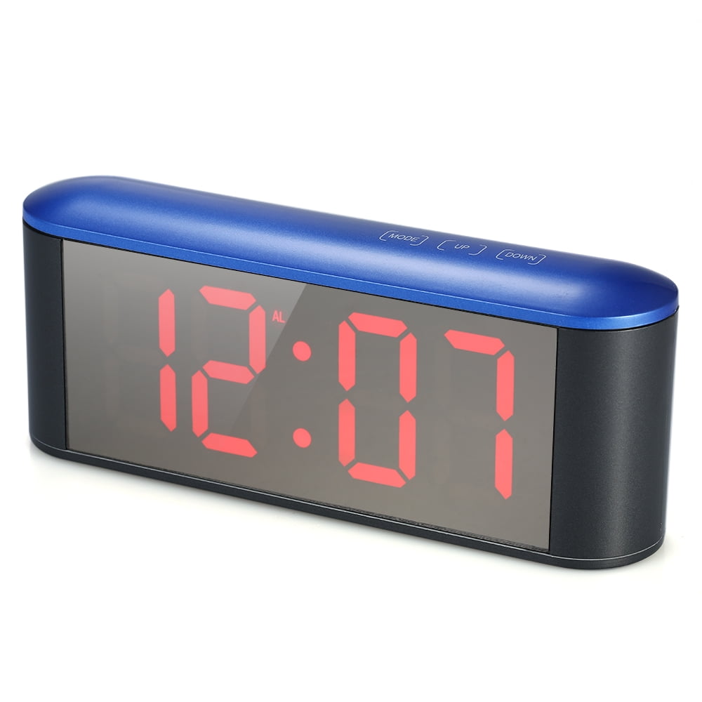 Digital Touch Control LED Mirror Clock USB Powered 12H/24H °C/°F ...