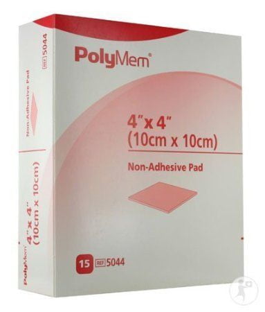 Polymem Non-Adhesive PolyMeric Membrane Dressing 4'' x 4'', Box of 15 ...