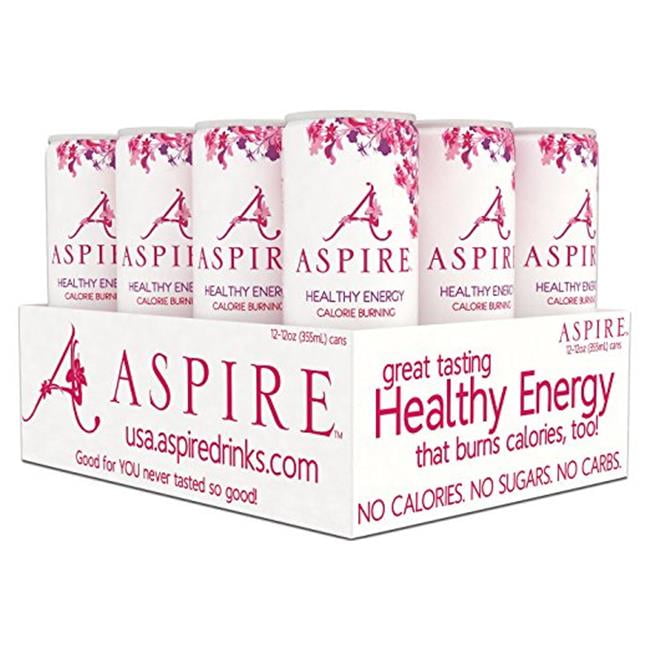 Aspire 12 fl oz Energy Raspberry Acai - Pack of 12 - Walmart.com