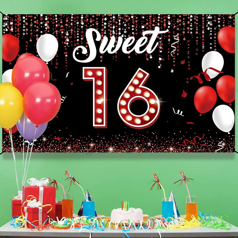 Sweet 16 Red Black Gold
