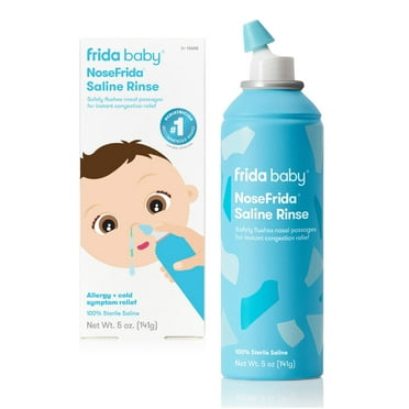 Frida Baby Saline Nasal Spray, Sinus Rinse for Kids Decongestion, Cold ...