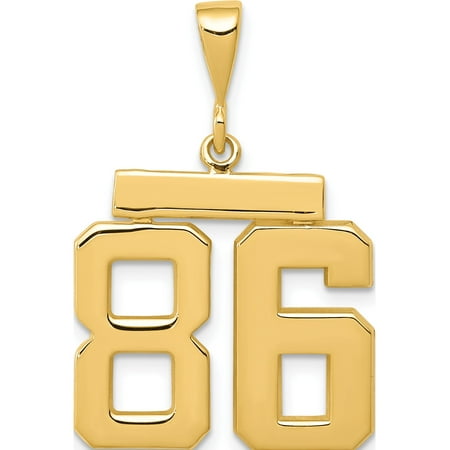 14k Yellow Gold Medium Polished Number 86 Pendant / Charm | Walmart Canada