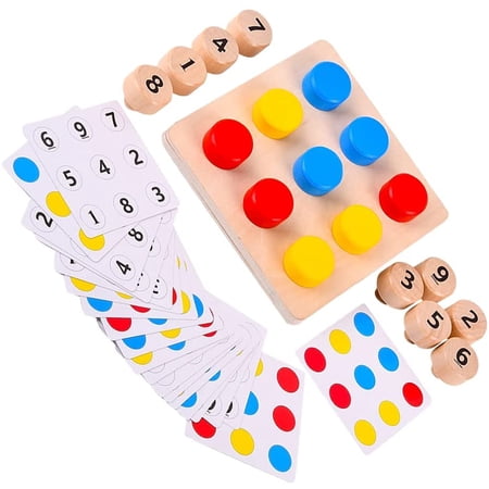 CPDD 1 Set Wooden Color Sorting Toy Shape Sorter Toys Montessori Color ...