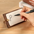 BRKURLEG Wood Desktop Note Pad with a Brass Knob, Memo Holder&Organizer ...