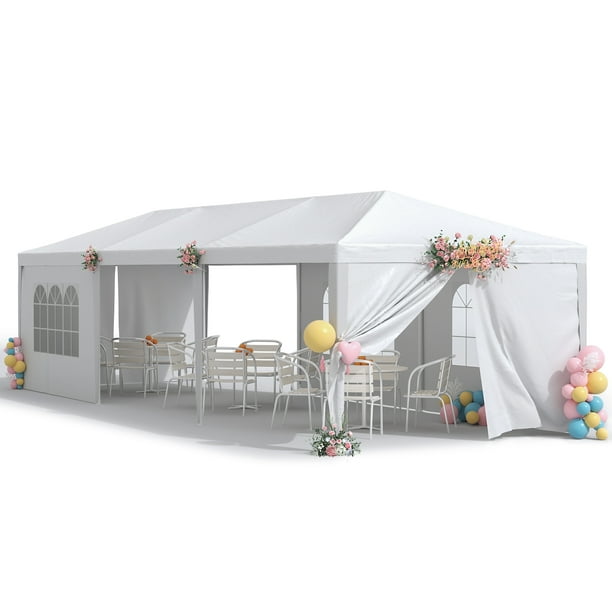 Lacoo 10' x 30' Outdoor Gazebo Wedding Party Tent Patio Canopy Camping ...