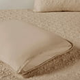3 Piece Split Corner Pleated Quilted Bedspread Khaki Queen - Walmart.com